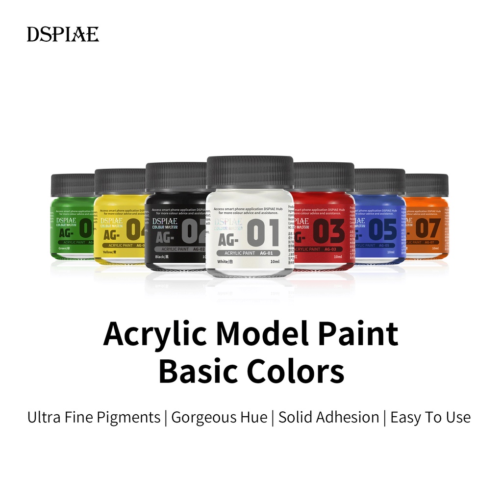DSPIAE AG Acrylic Model Paint Basic Colors 10ml Water-based | Shopee ...