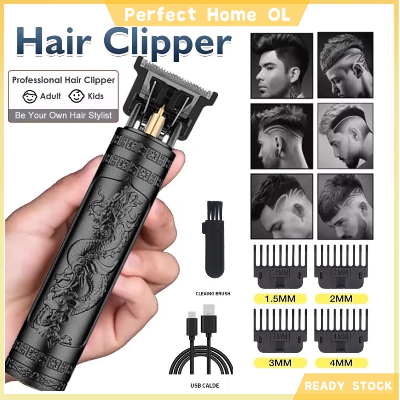 Electric Hair Clipper Trimmer USB Rechargeable Razor Clipper Shaver ...