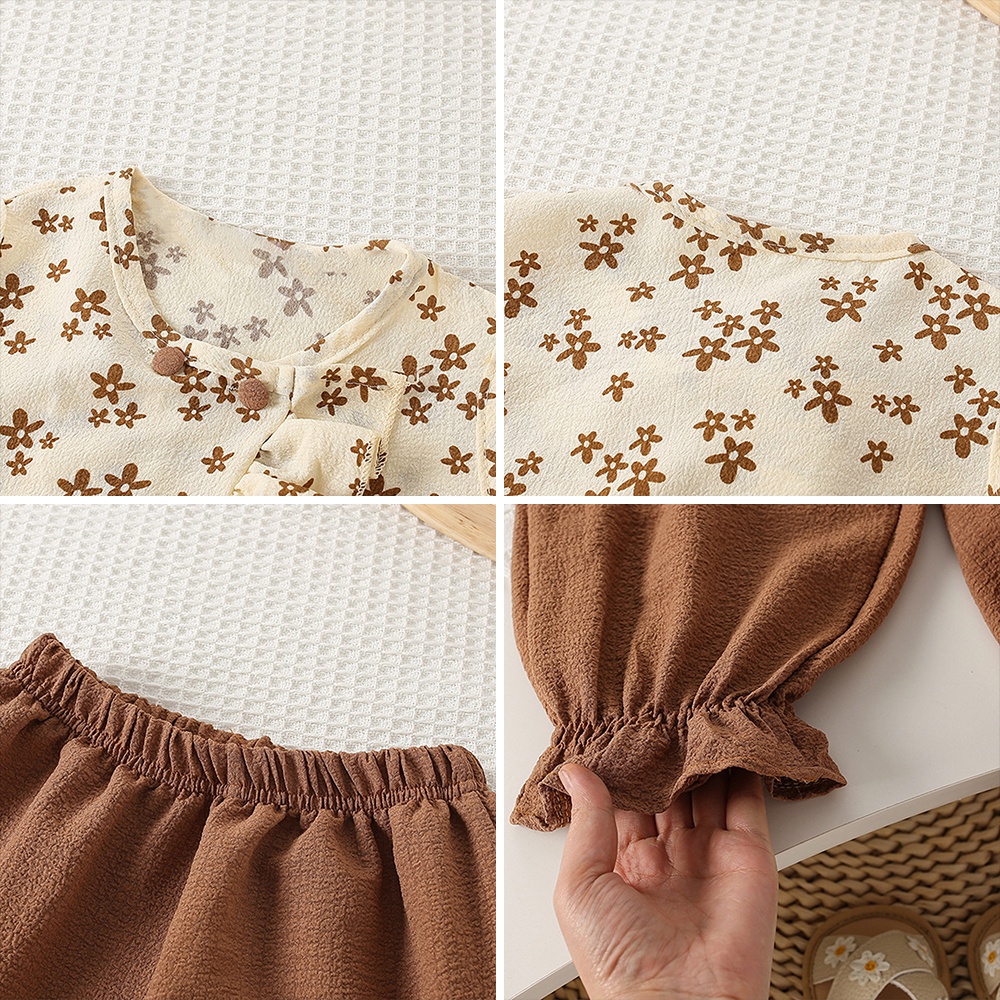 Bear Leader Baby Girl's Casual Clothing Set Summer Round Neck Lace ...
