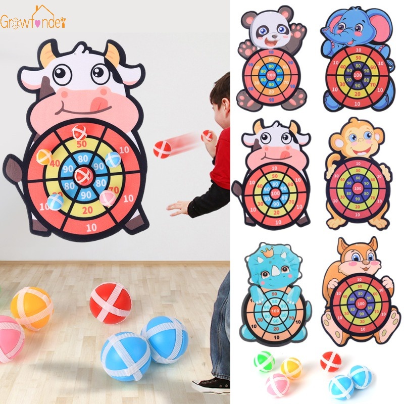 Colored Premium Cartoon Animals Dart Board Target Sports Toy Outdoor Indoor Party Target Sticky ...