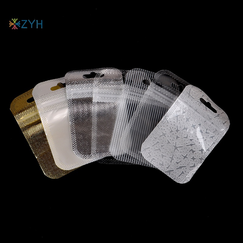 [ZYH] 50pcs Mini Zip Lock Plastic Packaging Bag Zipper Jewelry Gift Bag ...
