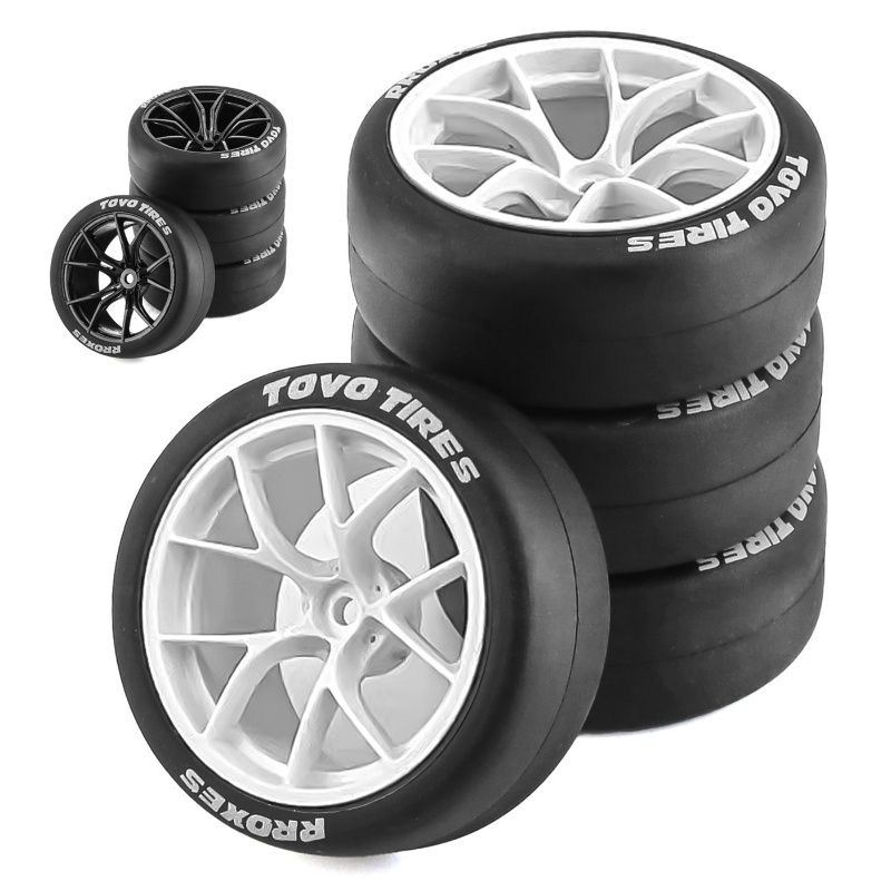 4pcs 65mm Hard Drift Tire 1/10 RC Drift Car On Road Touring Racing Car Tyre Wheel for Tamiya ...