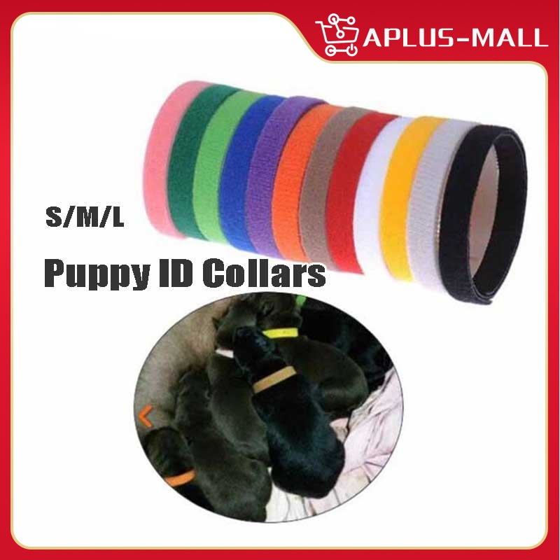 12 Colors Whelping ID Collar Adjustable Puppy ID Collars Band Kitten ...