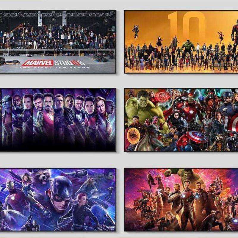 Marvel canvas Painting The Avengers 10th Anniversary Spider Man Posters ...