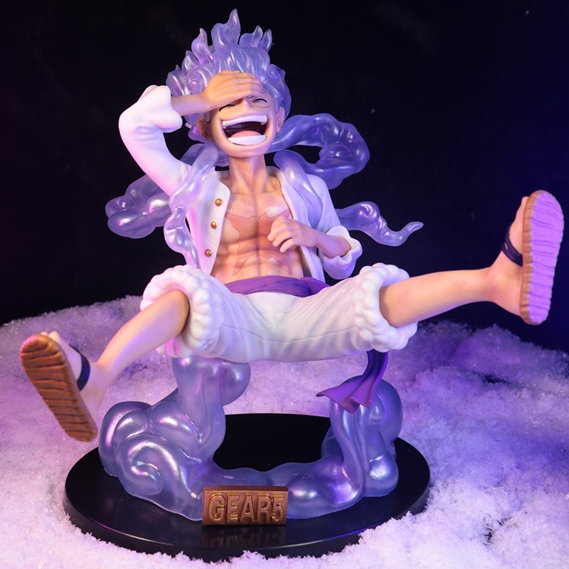 Anime One Piece Figure Luffy Gear 5 Action Figure Sun God Luffy Nika ...