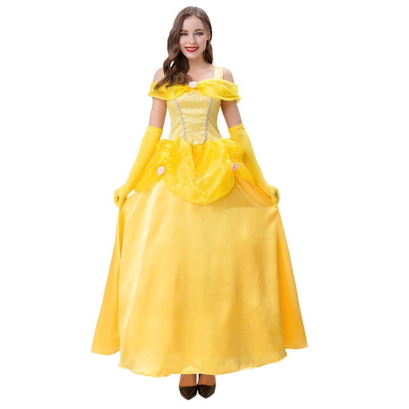 Halloween Party Costume Adult cosplay Beauty and the Beast Bell ...