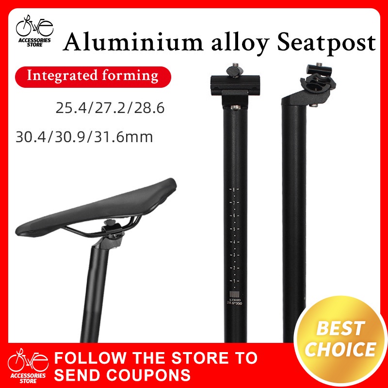 MTB Bike Seatpost with Clamp Aluminum Alloy 300mm BMX Seat Post 25.4 27.2 28.6 30.4 31.6mm Seat ...