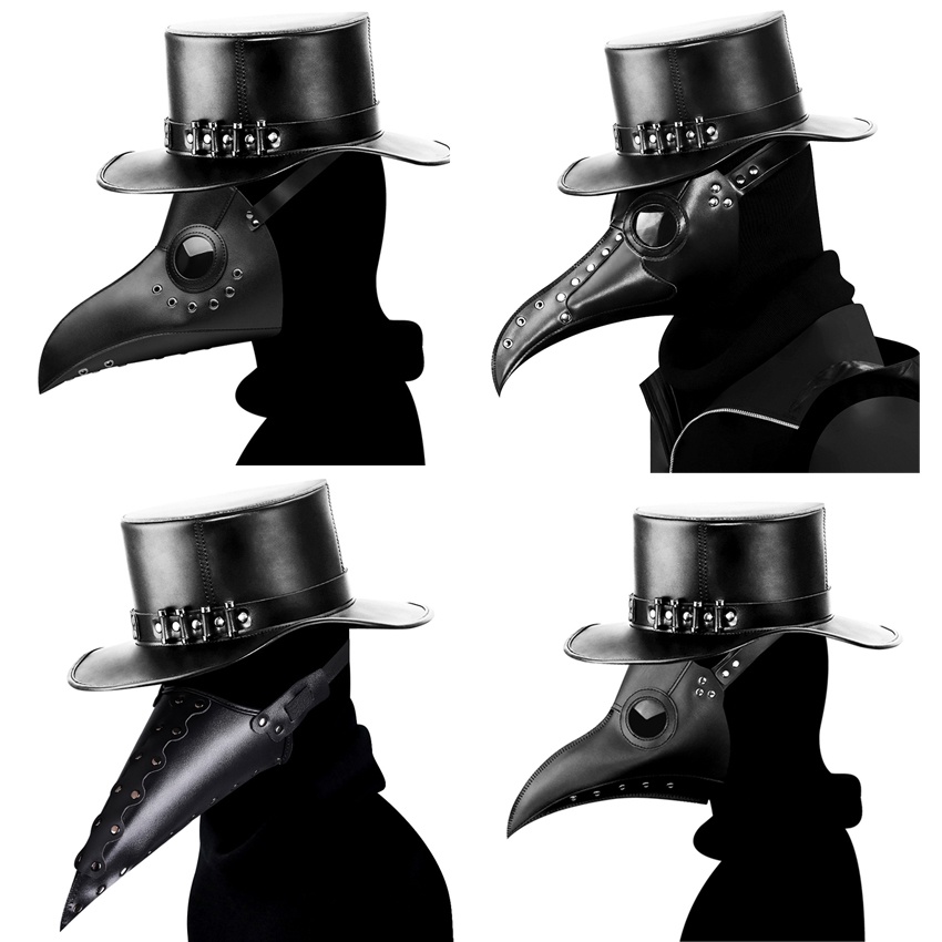 A0283 Medieval Plague Doctor Beak Mask Halloween Beak Mask Punk Steam ...