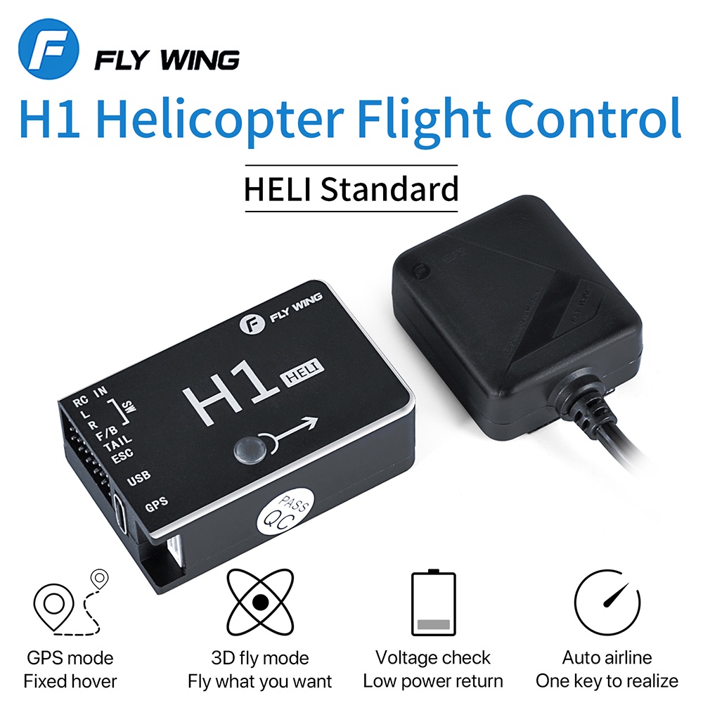 FLY Wing H1 RC GPS Helicopter Flight Controller 6CH Flybarless Gyro ...