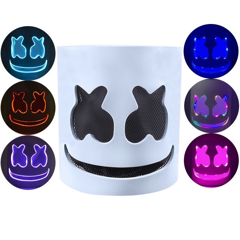 Marshmallow DJ Head Cover Crazy Party Decorations Electric Syllabic Bar ...