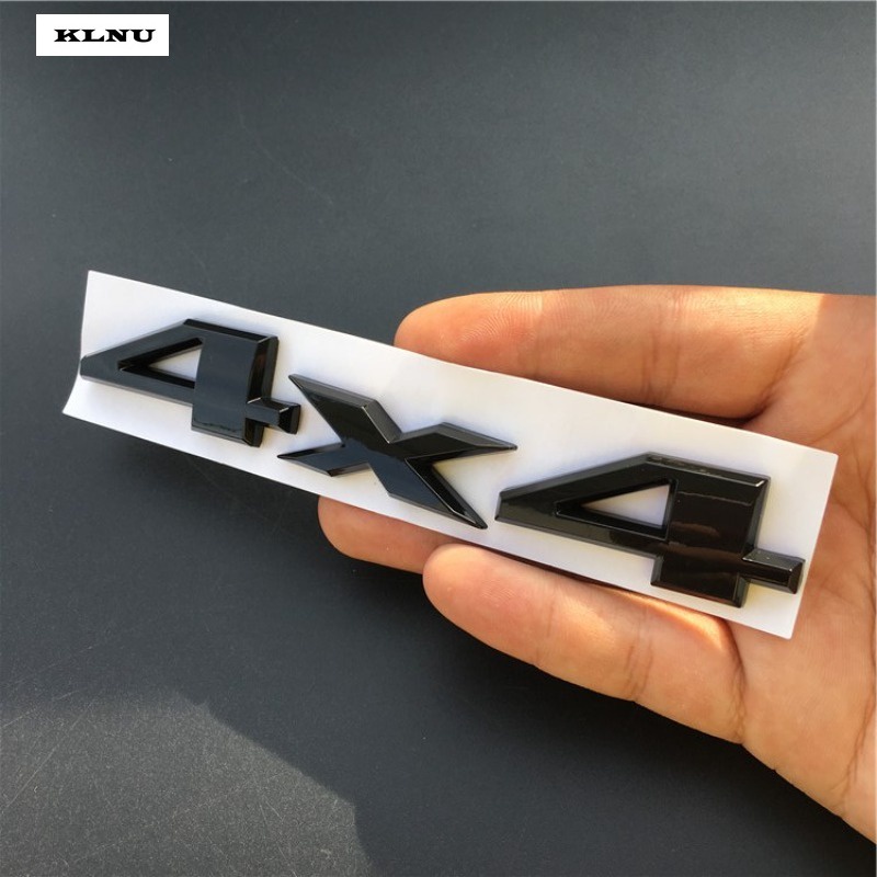 KLNU 1 Piece For Black 4X4 Logo Metal Car Sticker Emblem Badge Decals ...