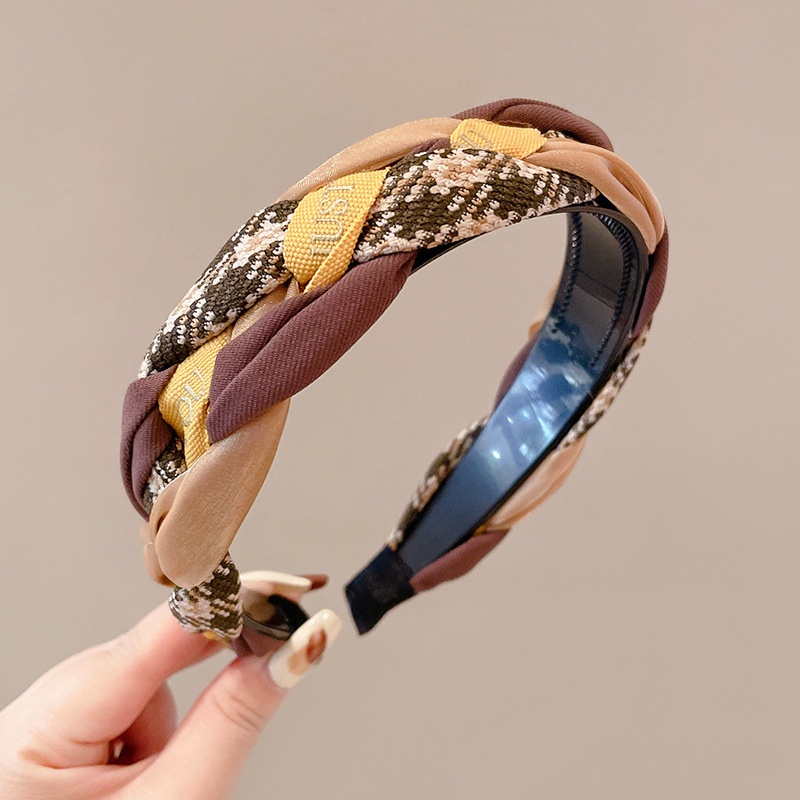 Flower Hair Bands Female Braided Headband Velvet Fabric Thousand