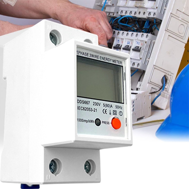 BT Din Rail Consumption Wattmeter Monitors Electricity Meter Watt KWh ...