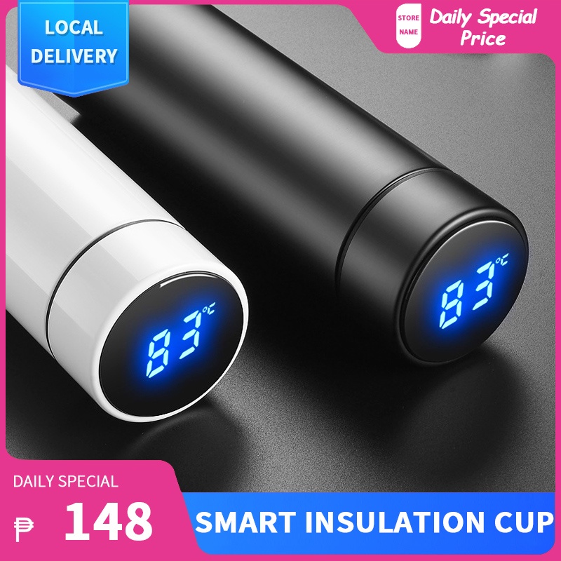Smart Vacuum Cup LED Temperature Display 304 Stainless Steel Insulated ...