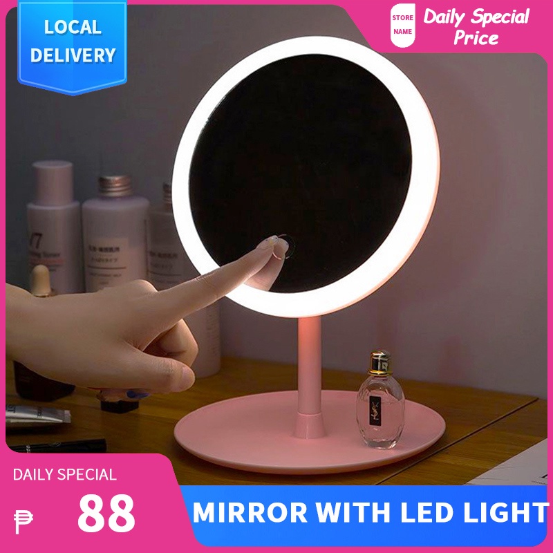 Makeup Mirrors with 3 Color LED Lighting Modes,Portable Vanity Mirror ...