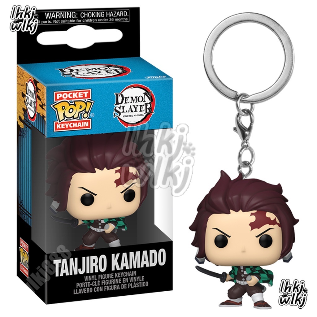 Keychains Funko POP Demon Slayer Model Nezuko Zenitsu Tanjirou ...