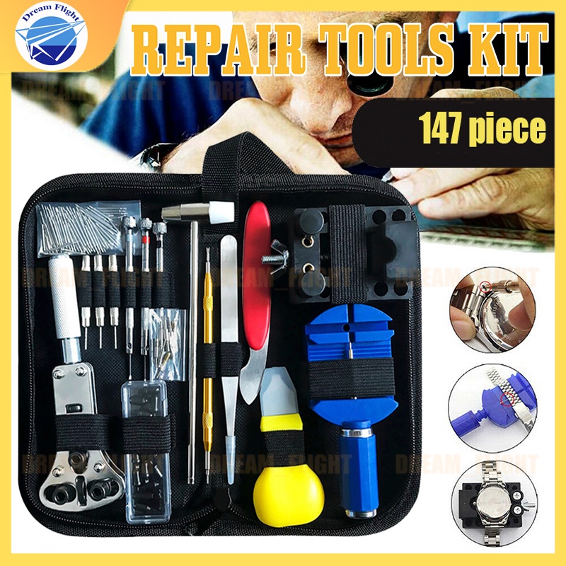 147pcs Watch Repair Kit Tool Set Watch Adjuster Tool Watch Battery ...
