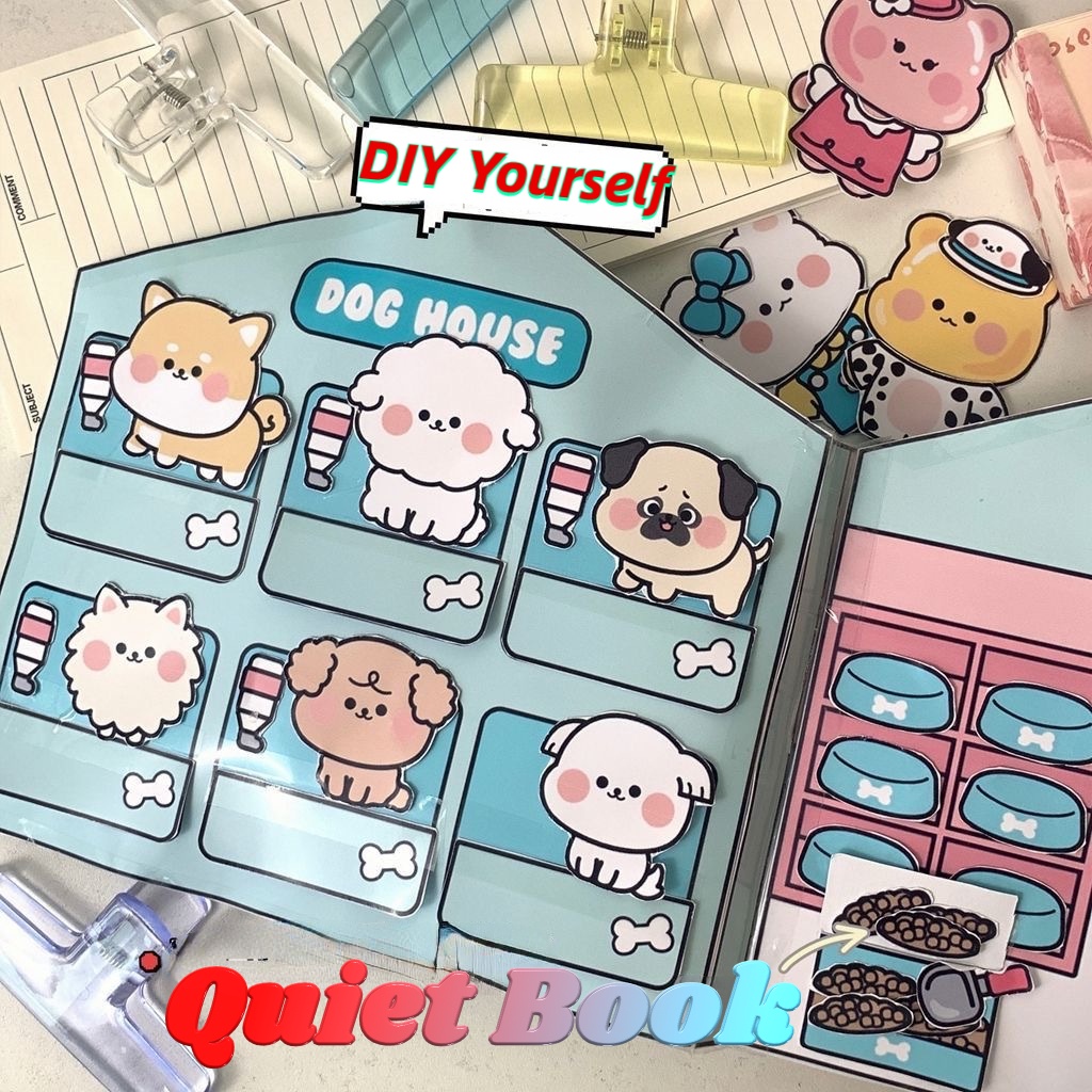 Cute Hamster Pet Mini Doll House Food Quiet Book Bread Shop Paper Doll ...