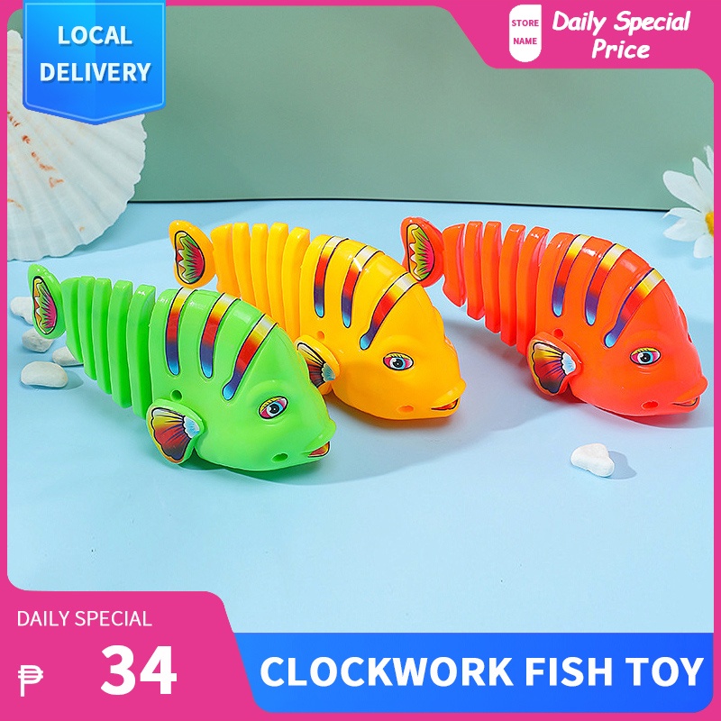 Funny Swimming Carp Toys Wind-up Clockwork Cartoon Fish Wagging Tail ...