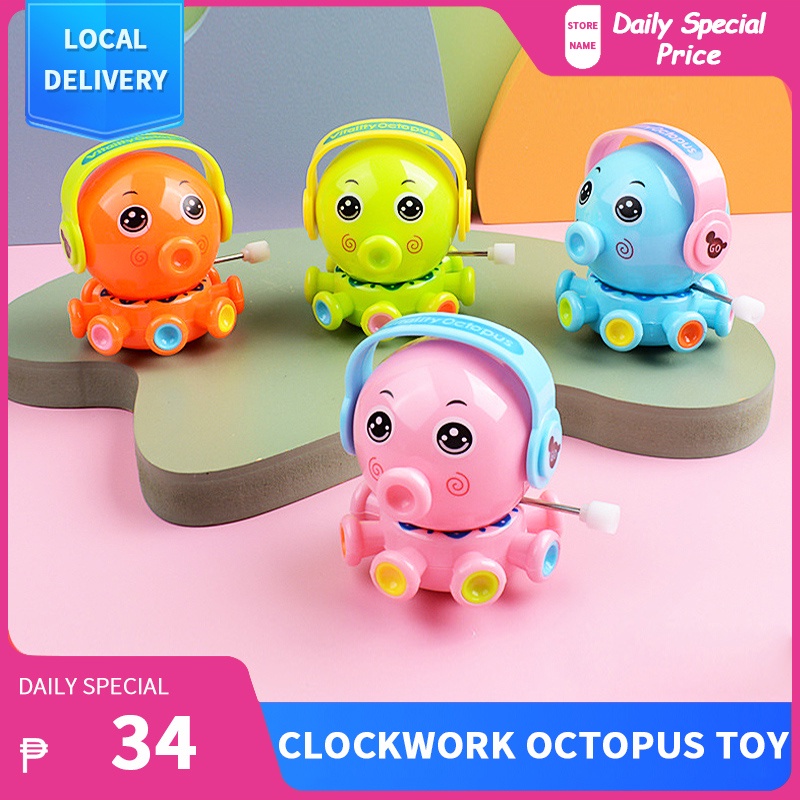 Cute Running Octopus Toy No-batteries Needed Wind-up Clockwork Turn ...