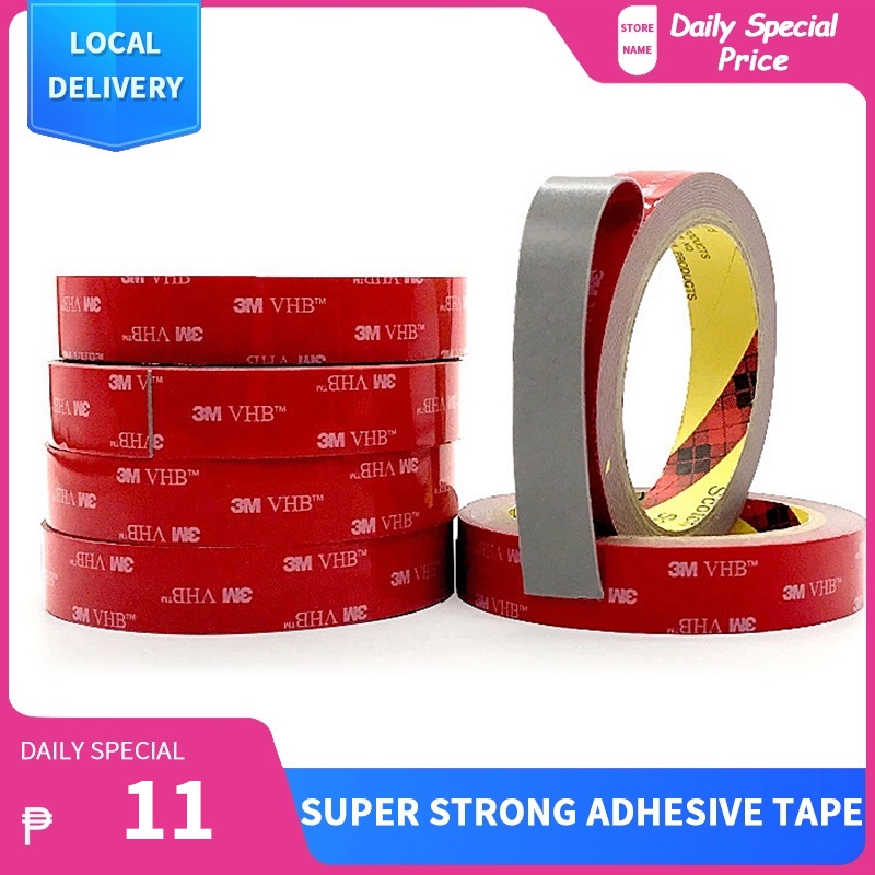 Super Strong Double Sided Adhesive Tapes VHB Rubber Foam Tape Waterproof Heavy Duty Dual Tape ...