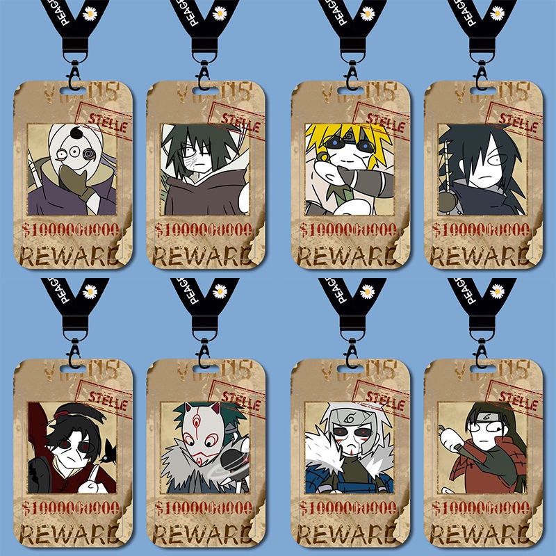 Naruto Hokage Uchiha Sasuke Fun Version Student School ID Card Holder ...