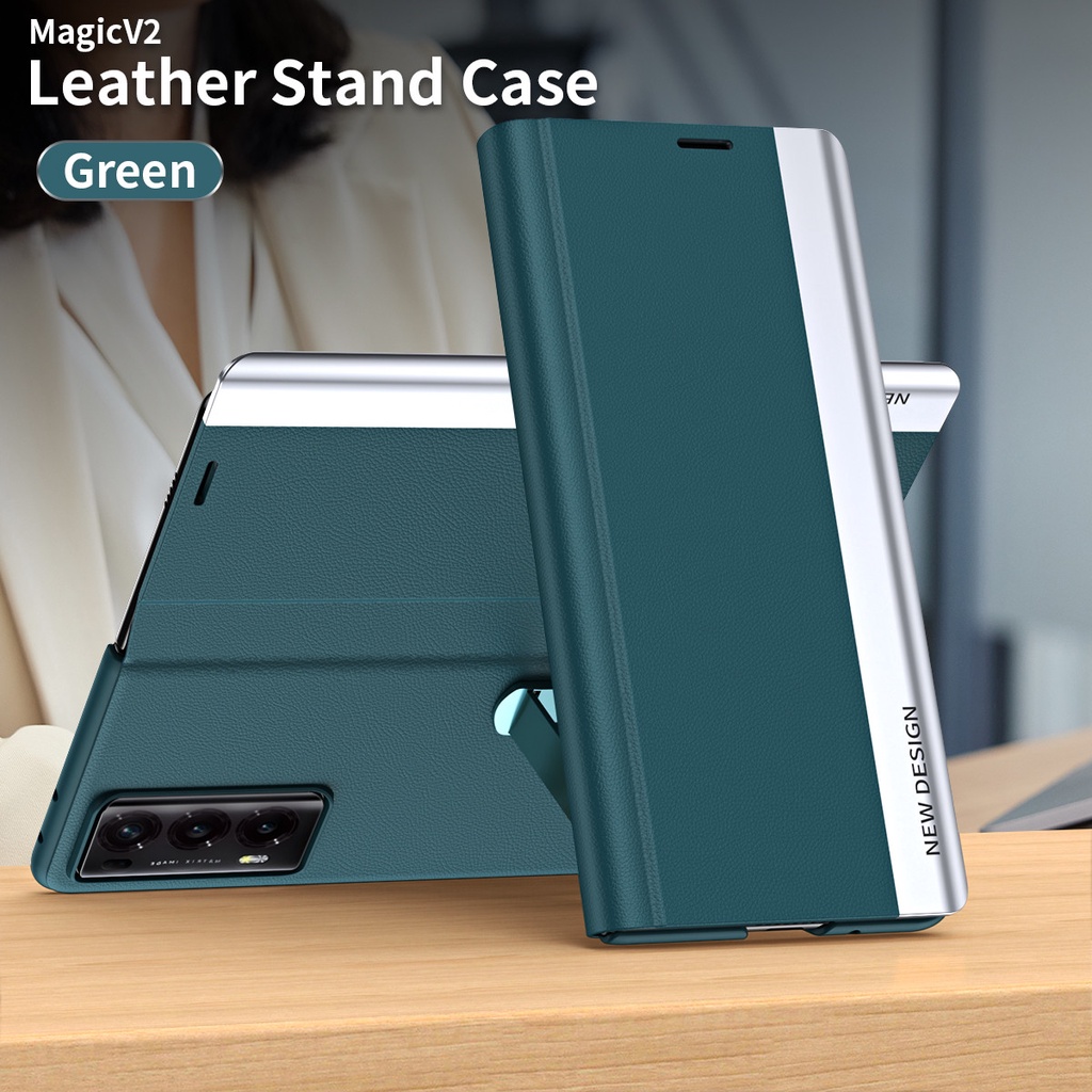 For Huawei Honor Magic V2 Case Flip Leather Cover Flip Kickstand Holder ...