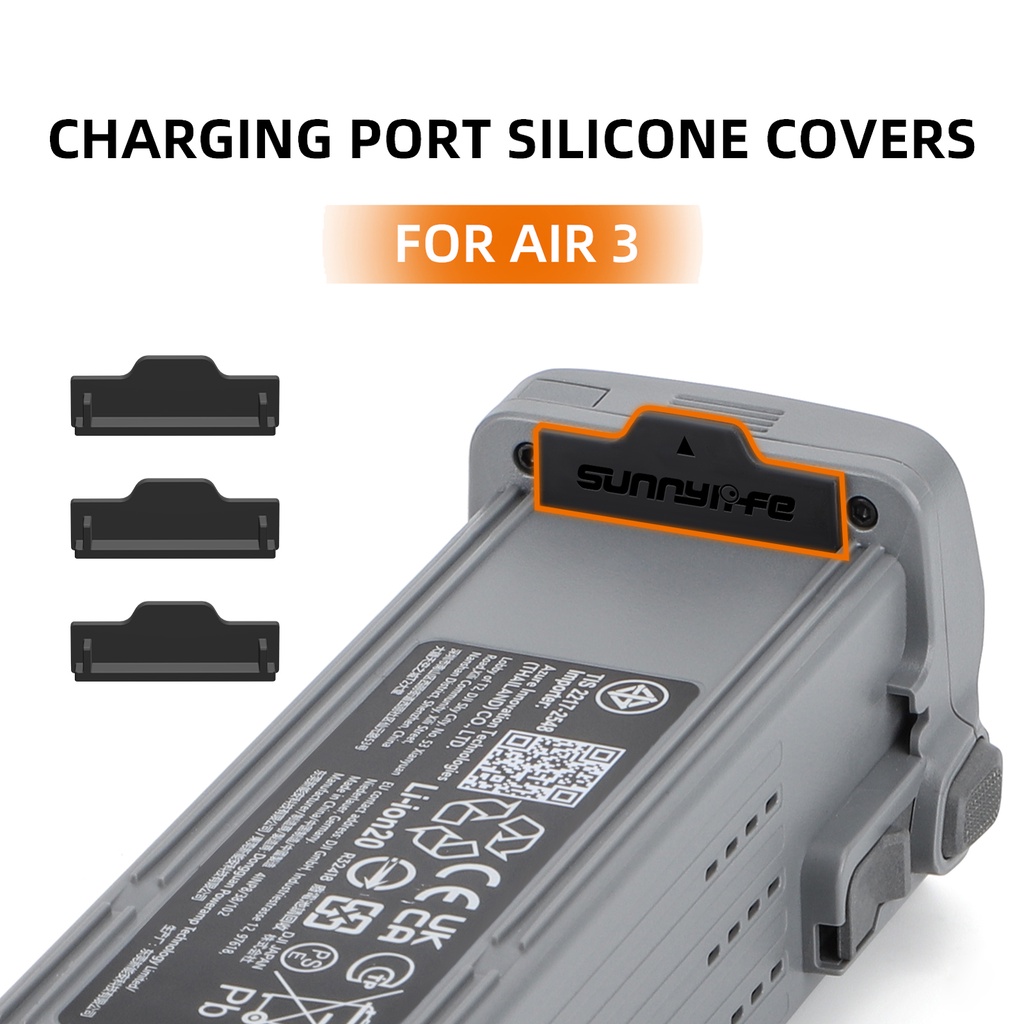 For DJI AIR 3S/3 Silicone Battery Dust Cover Plug Accessories Contact ...