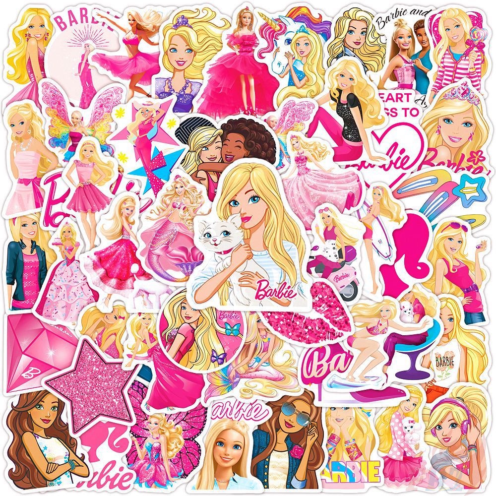 Barbie Princess Series 01 Stickers 50Pcs/Set DIY Fashion Waterproof ...