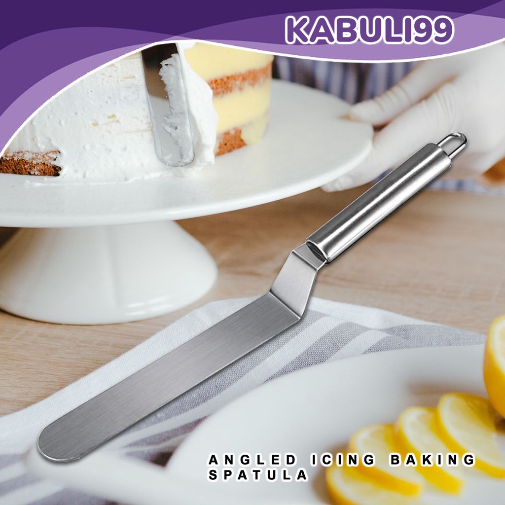 Cake Spatula Spreader Multi-Purpose Angled Icing Stainless Steel Baking ...