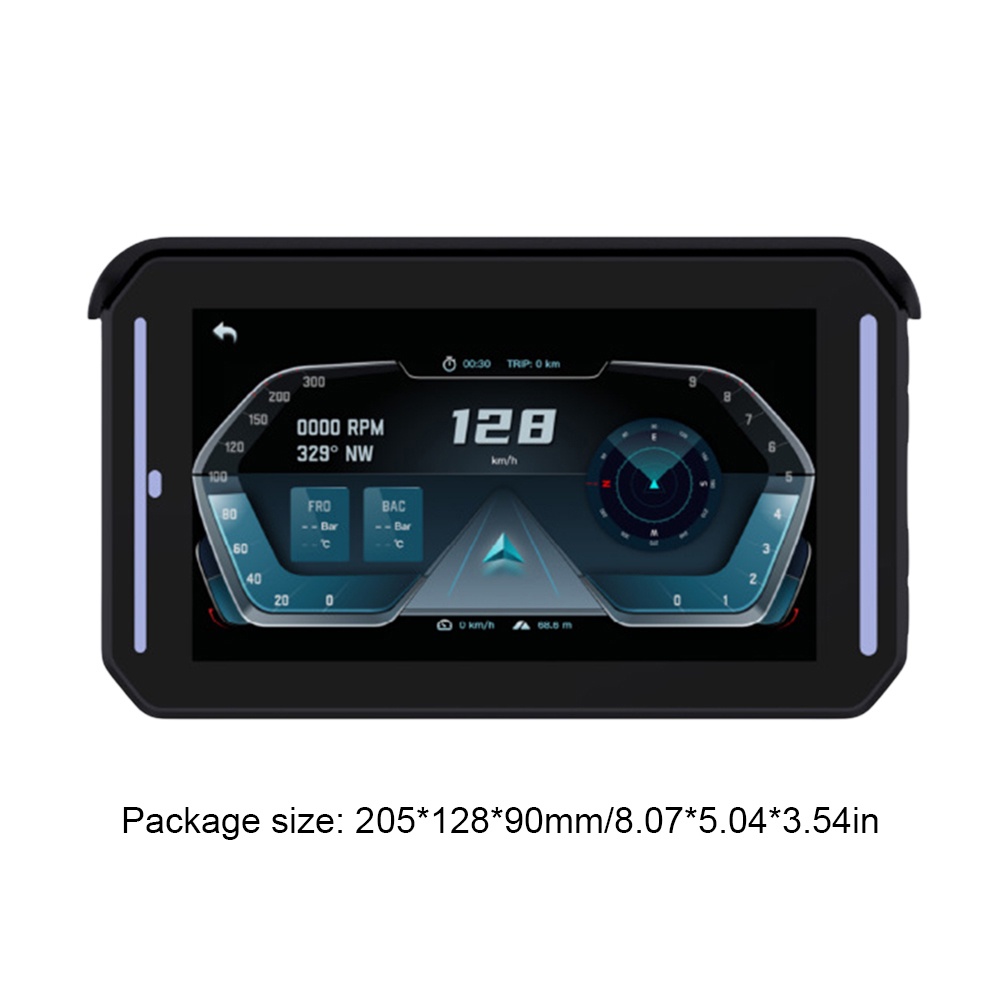 5 Inch Motorcycle GPS Navigator HD 1080P Wireless Carplay Android Auto ...