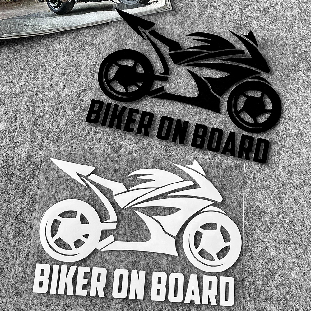 Reflective Motorcycle Sticker biker on board Decorative Decal Motor ...