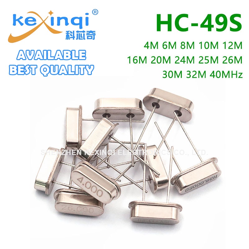 10pcs 49S Passive Crystal Oscillator DIP 2-Pin HC-49S Resonator 4M 6M 8M 10M 12M 16M 20M 24M 25M ...