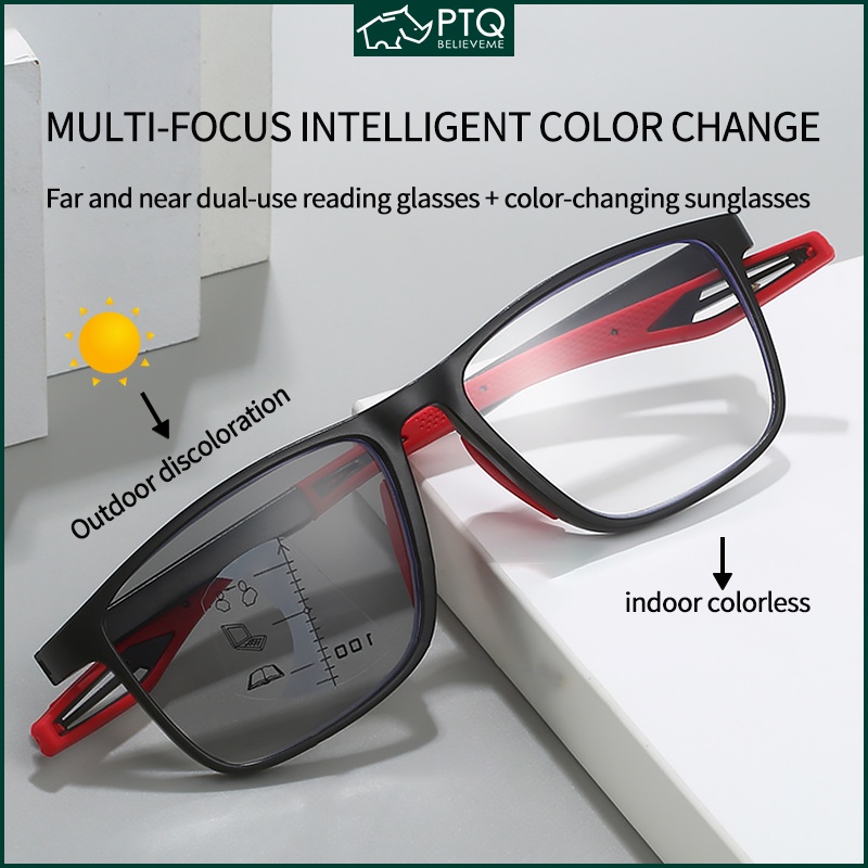 Anti-blue Light Presbyopia Eyeglass Color-changing Multi-focus ...