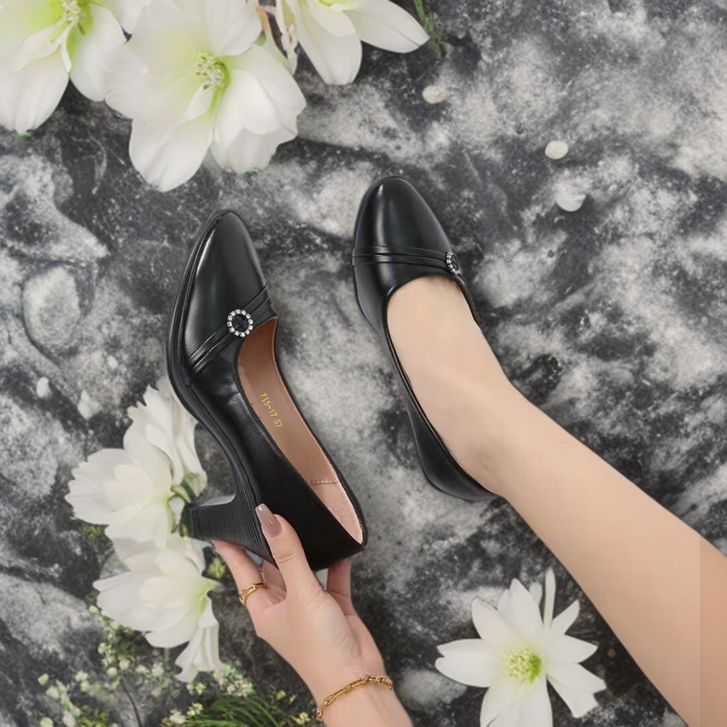 new high heels shoes Black Women's Leather Shoes，School shoes high ...