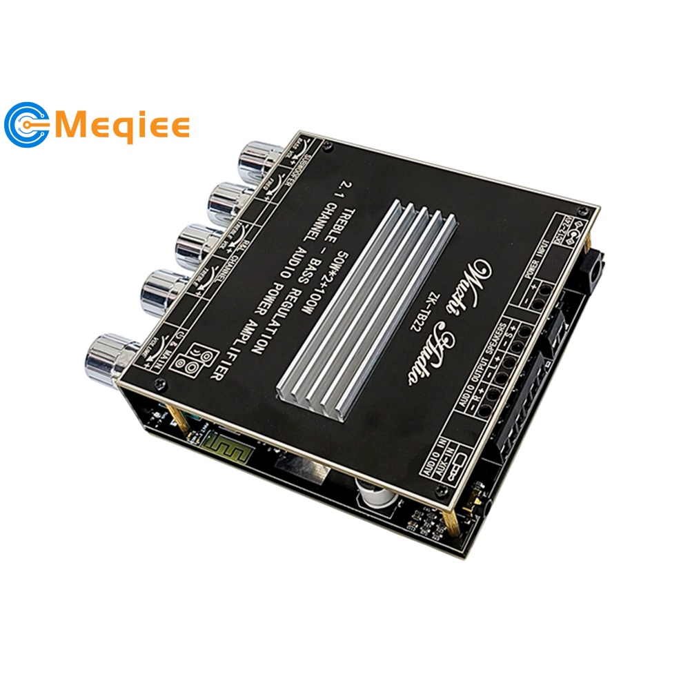 ZK-TB22 BT Power Amplifier Board 2.1 channel DC12V-24V Tweeter Subwoofer TWS True wireless ...
