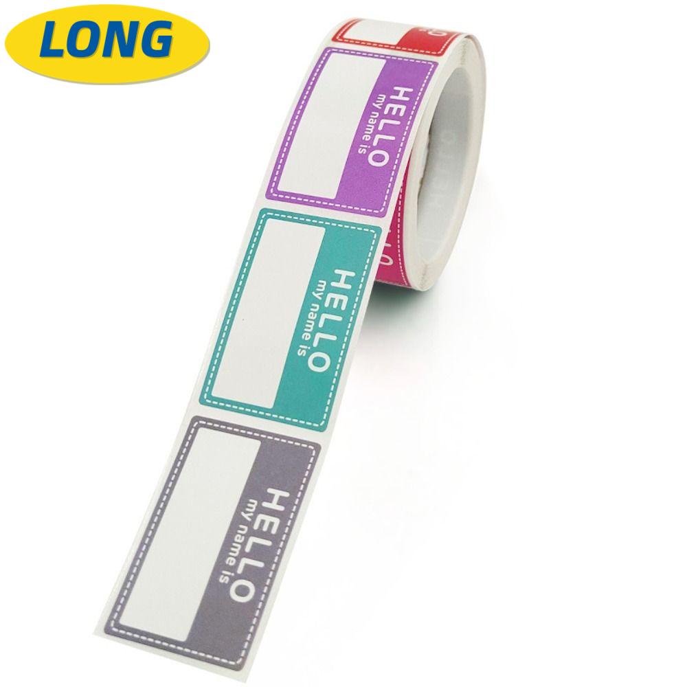 LONNGZHUAN Name Stickers, Hello My Name is Self-Adhesive Name Tag ...