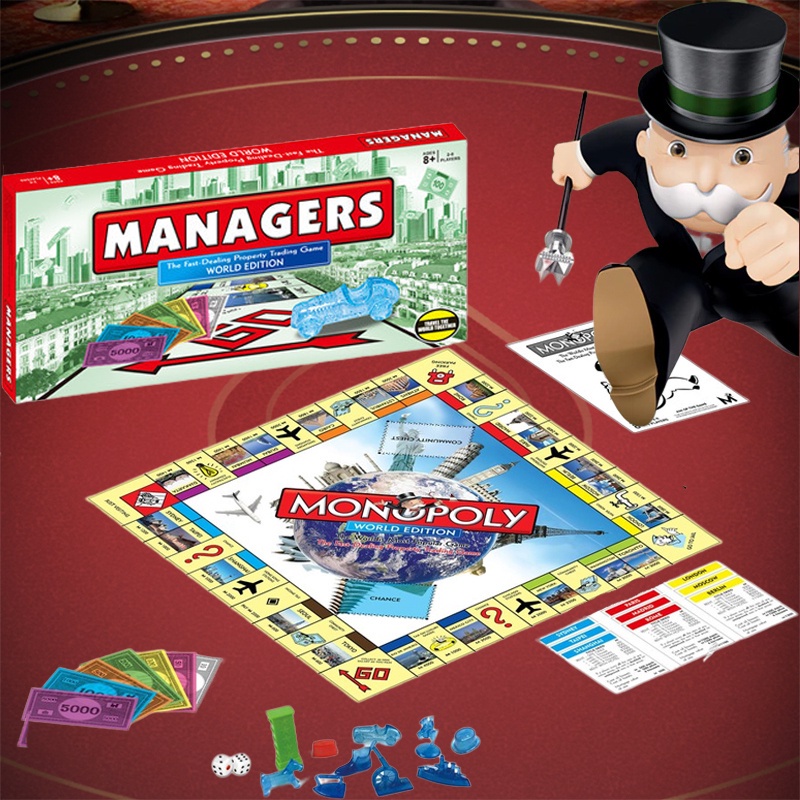 Monopoly Toy English Board Game Boxed Family Card Game Gathering Puzzle ...