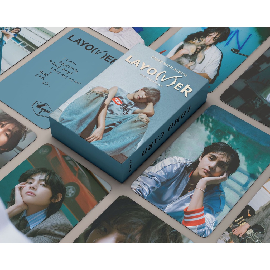 55pcs/box V Layover 2023 Solo Album Photocards Kim Tae Hyung Lomo Cards ...