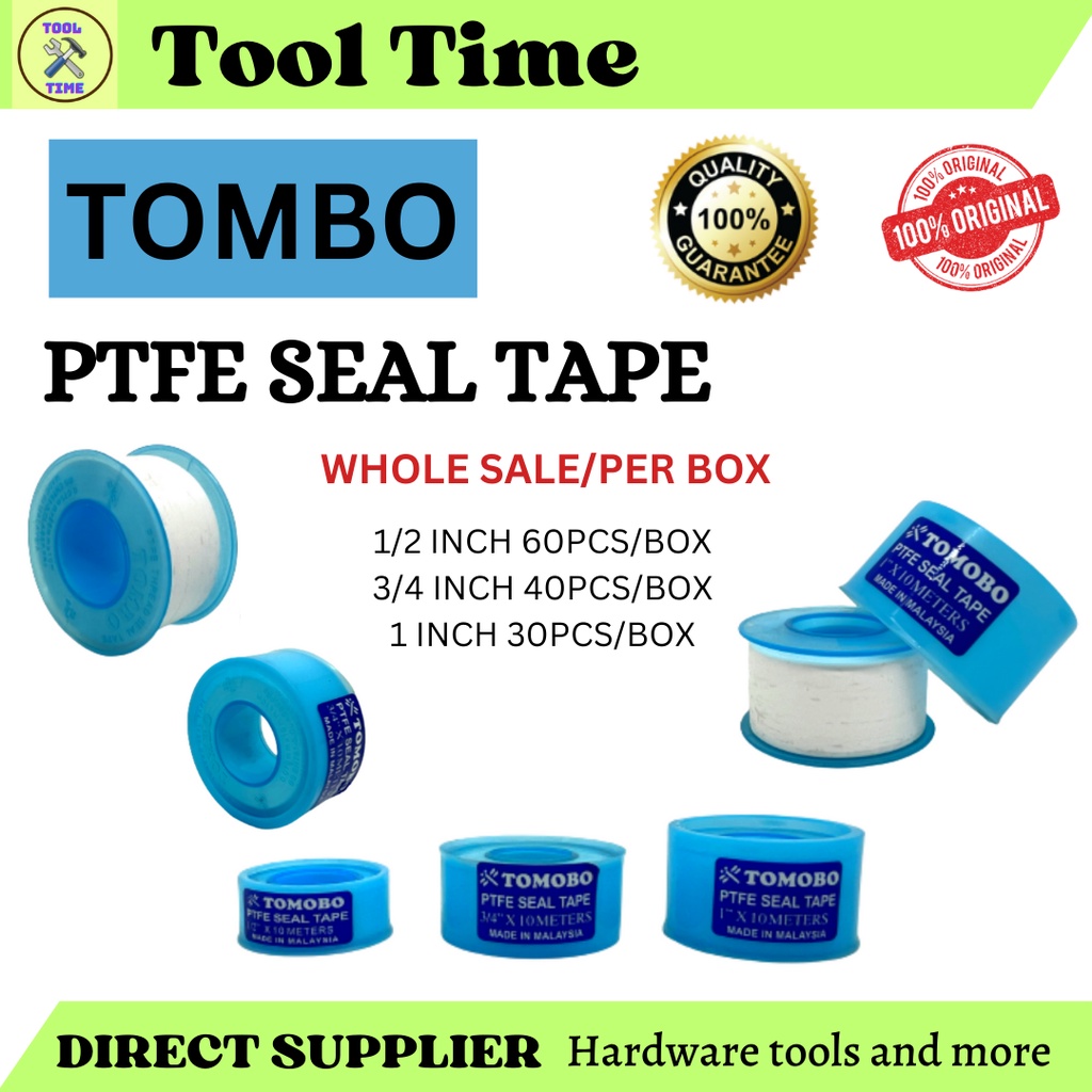 WHOLESALE TAPELON TAPE/PTFE SEAL TAPE 1/2 INCH 60PCS/BOX | Shopee ...