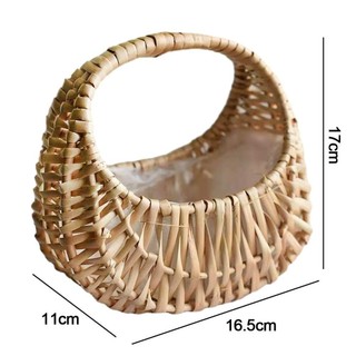 AVENULL Flower Girl Baskets, Woven Basket Sturdy Flower Arrangement ...