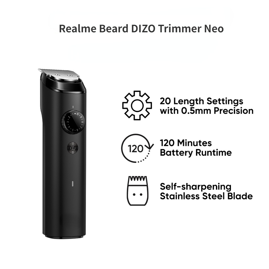 Realme Beard DIZO Trimmer Neo 20 Length Settings with 0.5mm Precision ...
