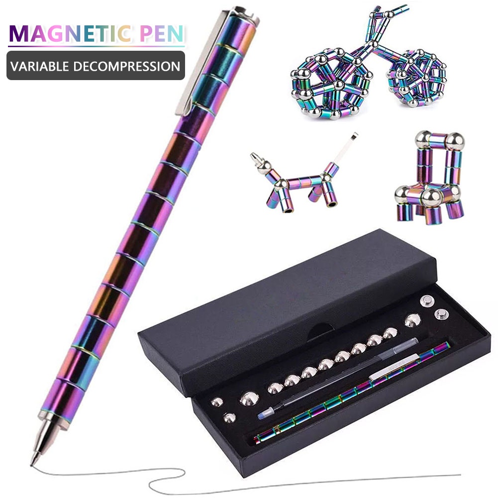 Creative Magnetic Pen Polar Pen Metal Magnet Modular Think Ink Toy ...