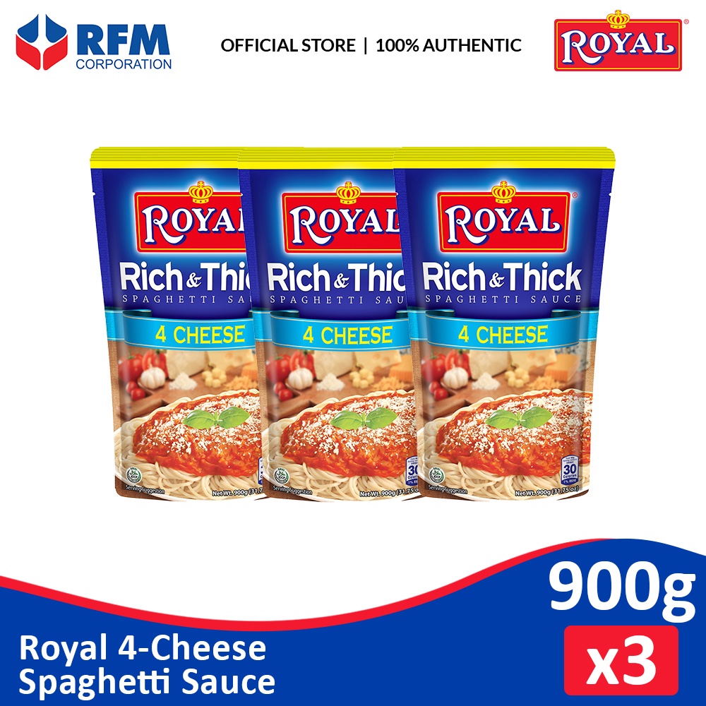 Royal 4 Cheese Spaghetti Sauce 900g - Set of 3s | Shopee Philippines