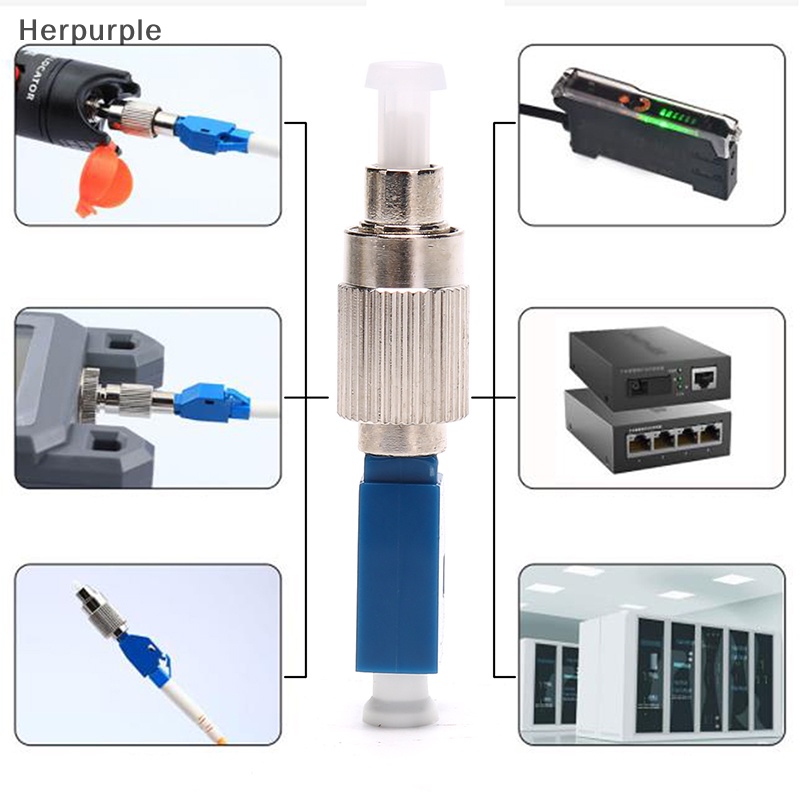 HER LC Female To FC Male Hybrid Converter Adapter Fiber Optical Power ...