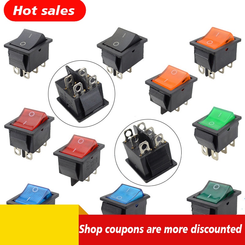 KCD4 illuminated rocker power supply, 6-pin, 2-speed ship type switch ...