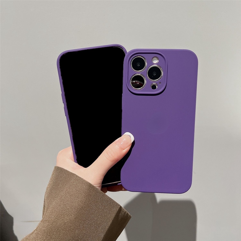 Luxury Grape purple Liquid silicone case for iPhone 15ProMAX 14 13 12 ...
