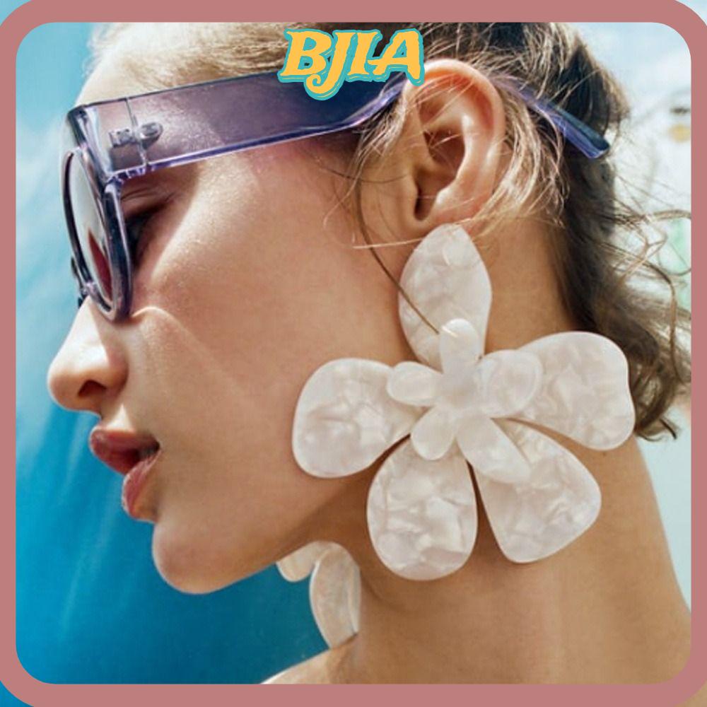 BJA Crylic Flower Earrings Trend Exaggerated Multi-color Jewelry ...
