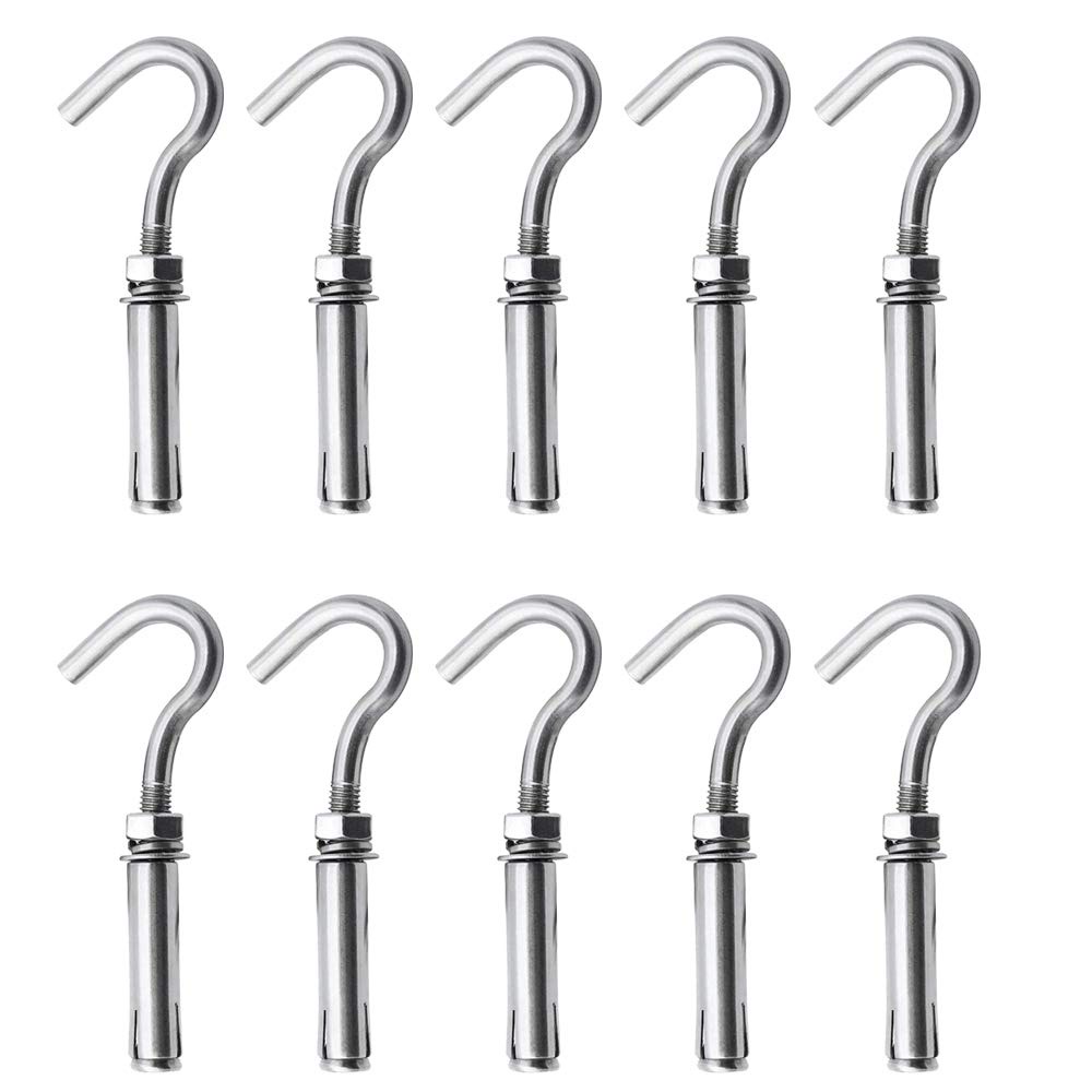 Concrete Wall Hook, 304 Stainless Steel Expansion Hook Heavy Duty Concrete Hook Open Cup Hook ...