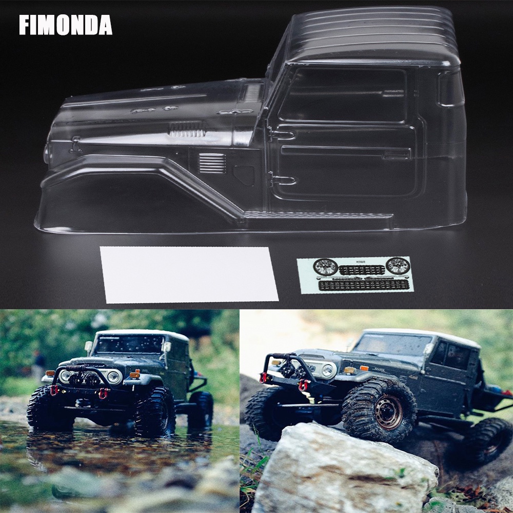 1965 Toyota FJ40 Truck Cab PC Clear Body with Stickers for 1/10 RC ...